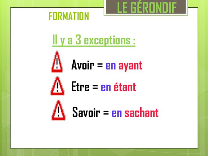 Le gérondif et la santé – aula de francès